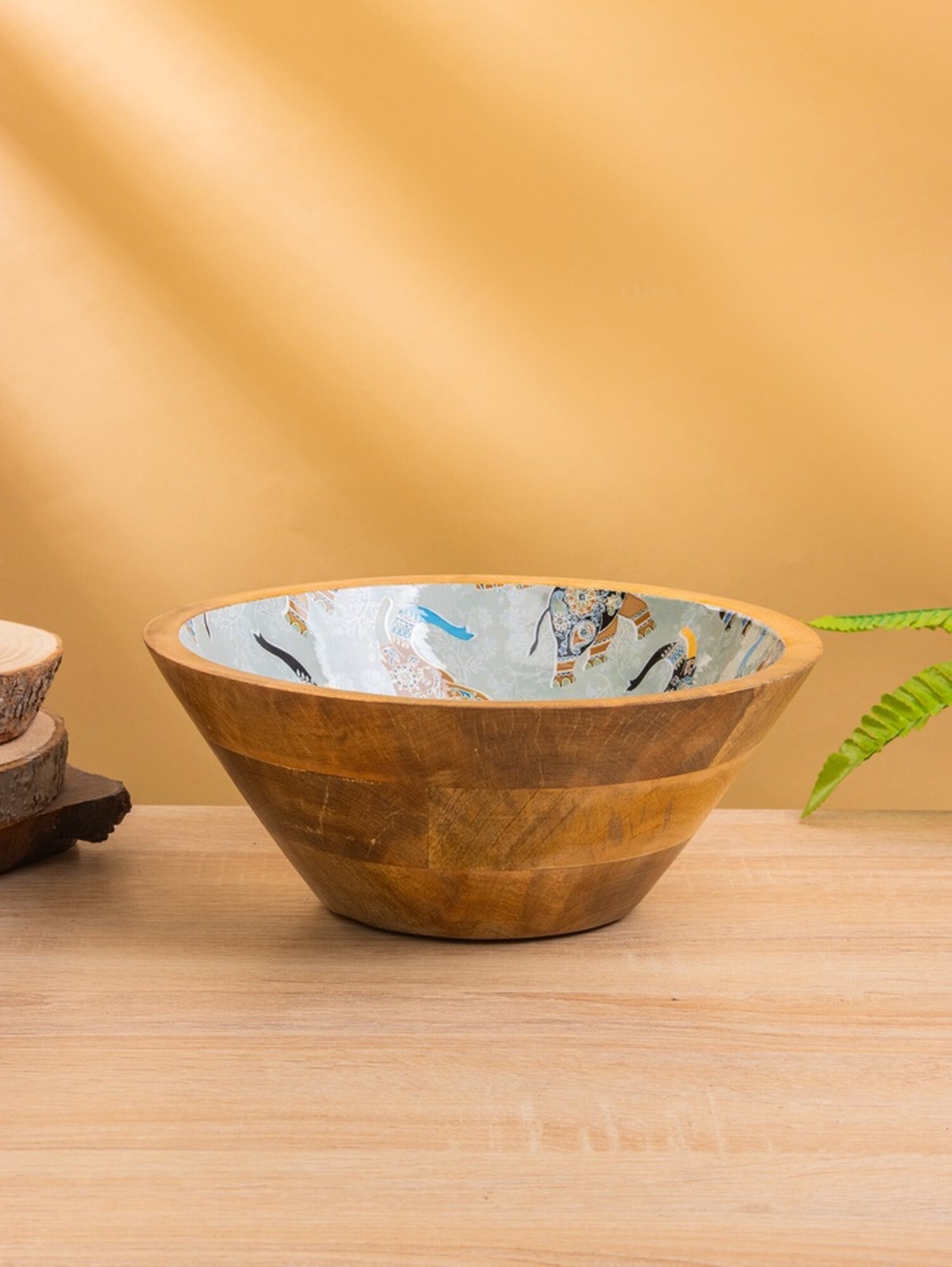 Салатник Сима-ленд «Мудрый слон», дерево манго, ручная работа, 25 см