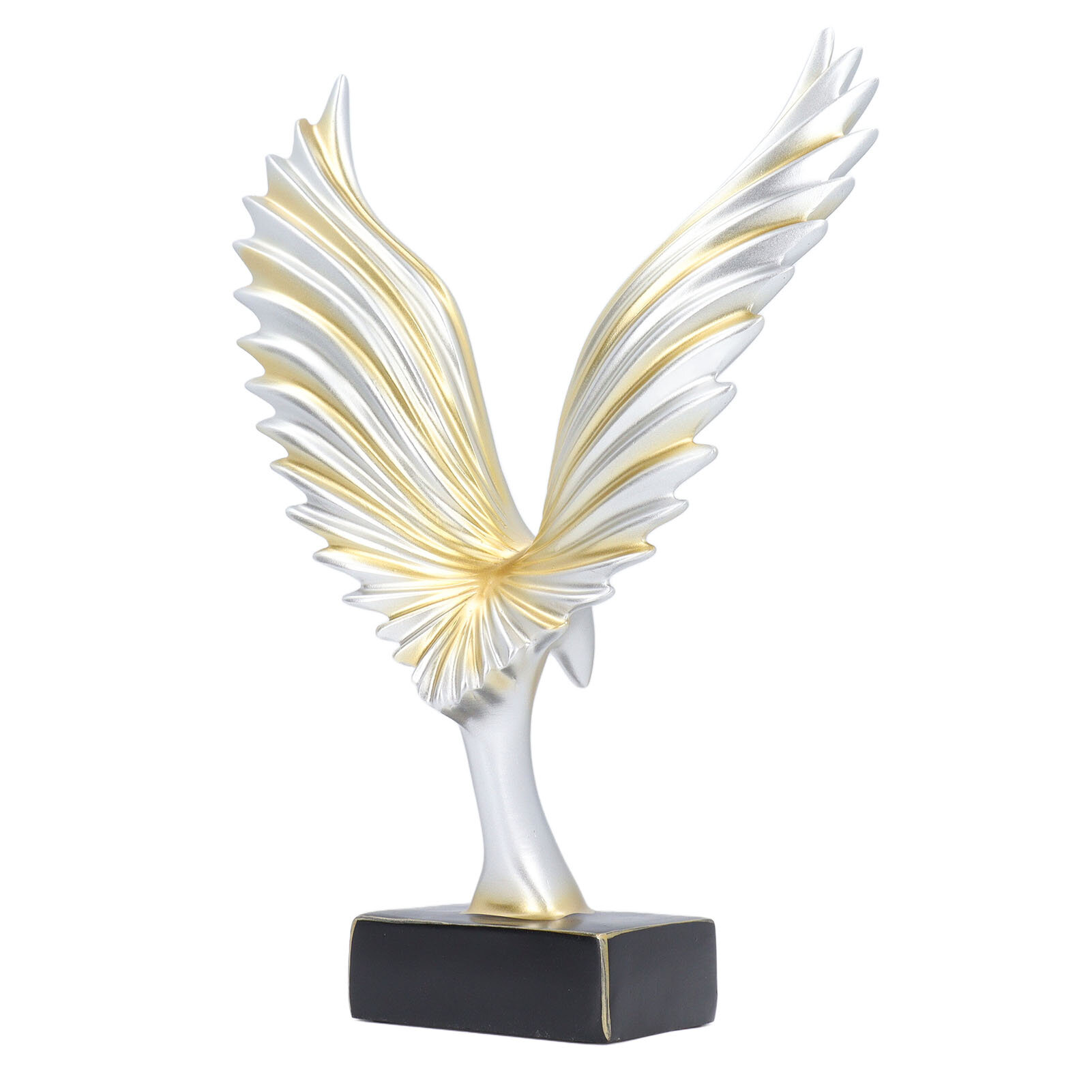 Абстрактная фигурка орла, декоративная смола, геометрическая поверхность, крыло животного, скульптура, украшение для офиса, гостиной, золото