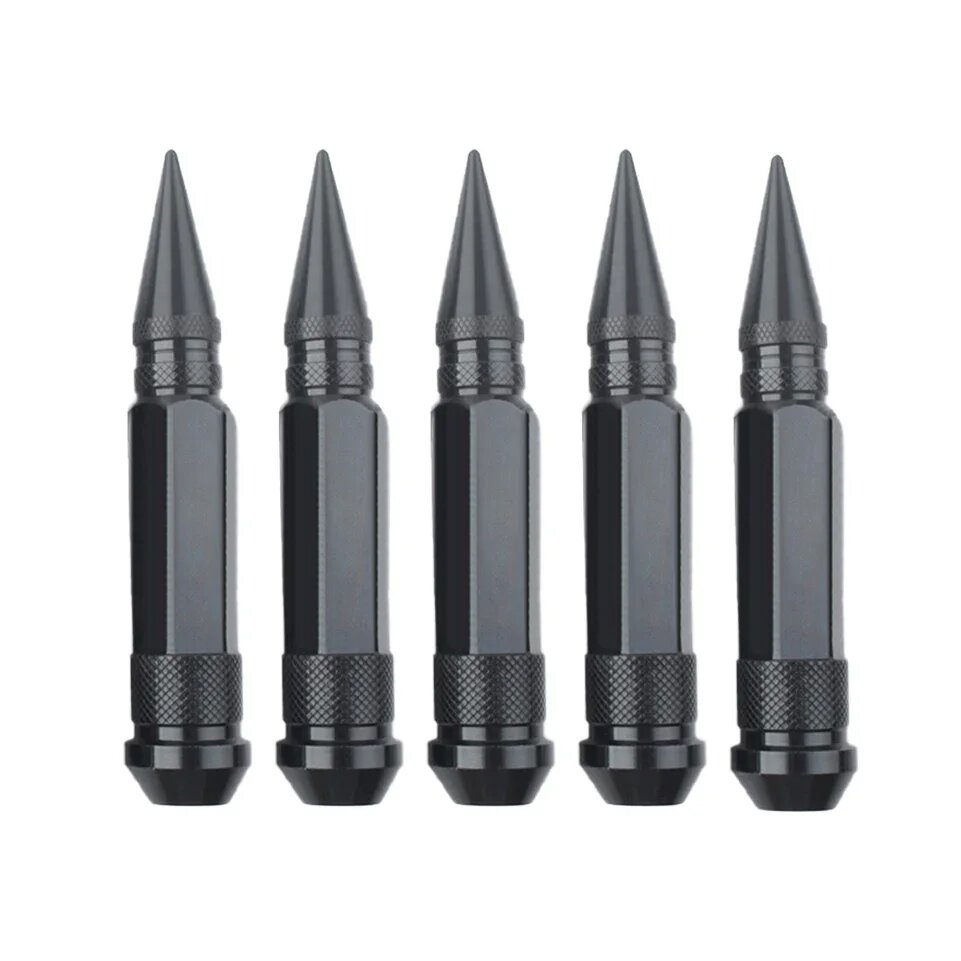 20 шт. гайки для колес автомобиля, болты для колес, шпильки, 90 мм, алюминиевые гайки для колес автомобиля, удлиненные тюнеры, колеса, диски, шипы M12X1.25/M12X1.5 м12х1,5, Black