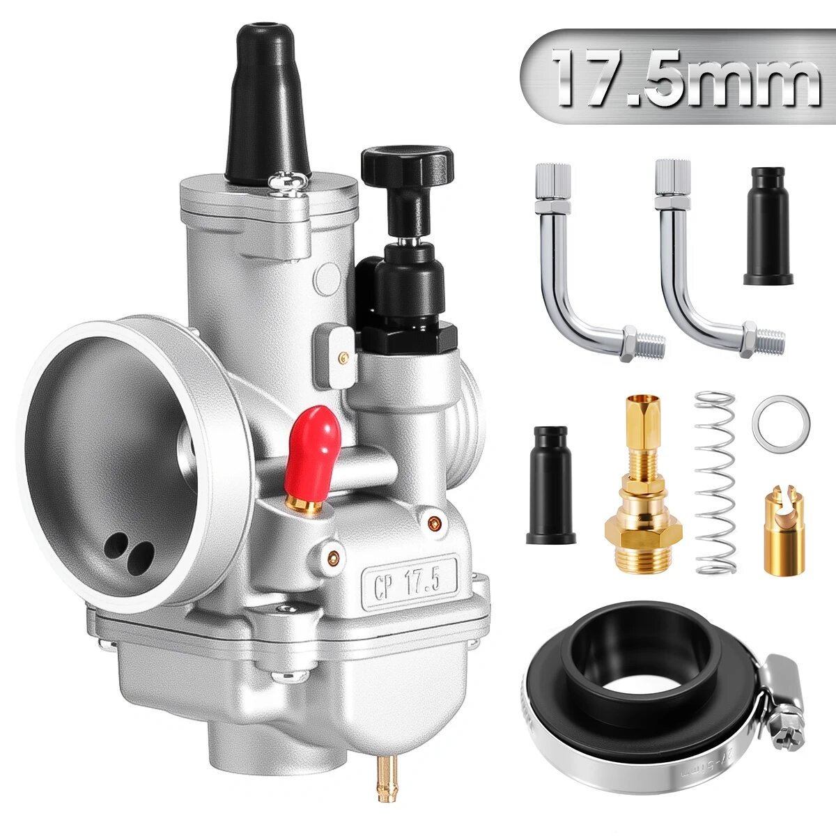 ZS MOTOS для карбюратора PWK PE 2011900 Polini Cp 19, карбюратор Polini 15/17,5/19/21/23/24 мм для мопеда 50cc 100cc Bali 50CC 2T 17.5mm