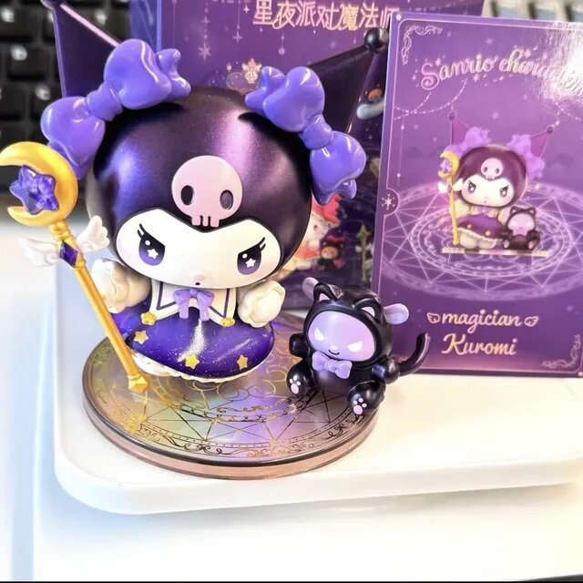 MINISO аниме-персонаж Starlight Party Magician Series Blind Boxes My Melody Kuromi Hello Kitty Piano Cute Toy Doll,