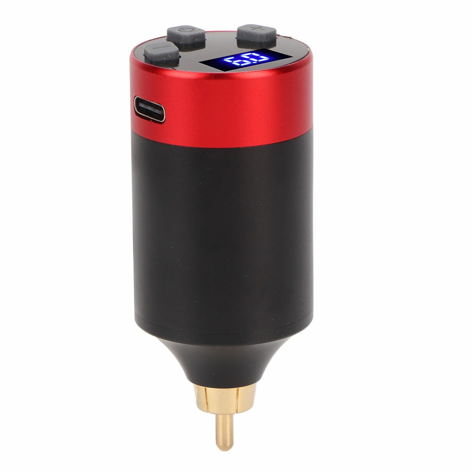 Беспроводное питание с USB-кабелем для зарядки, LED-дисплей, легкая тату-машина с аккумулятором 1500мАч, RCA-интерфейс, красный
