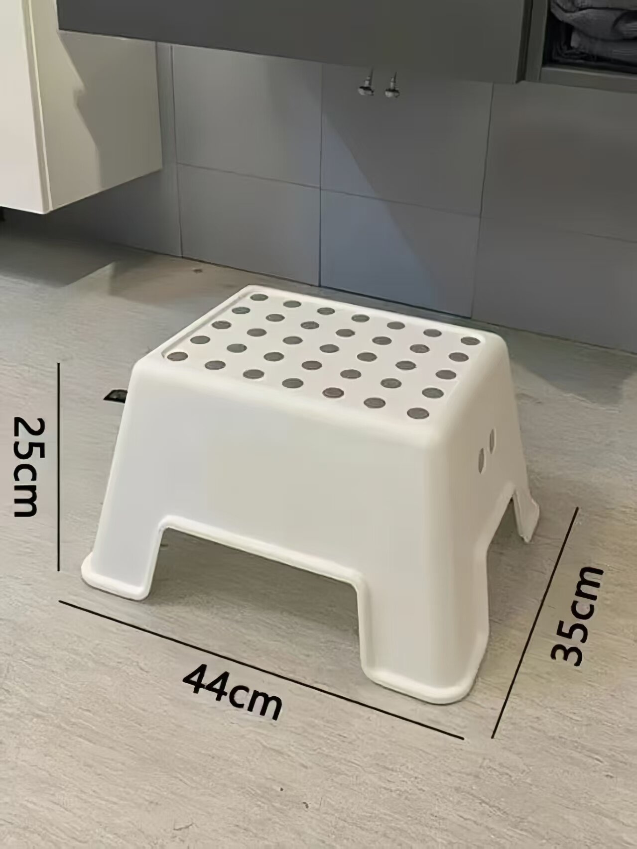 Стул-подставка "Табурет", для ног, ABS-пластик, до 100кг, для ванной, белый