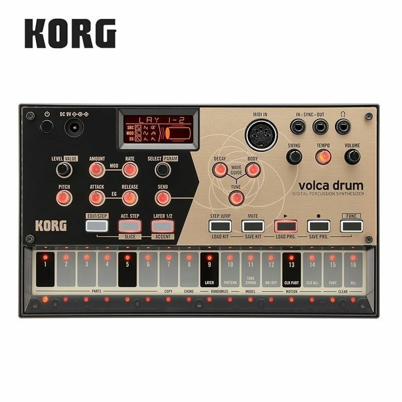 Эксклюзивный цифровой драмсинтезатор Korg Volca Drum комплектуется адаптером стандарта Евросоюза