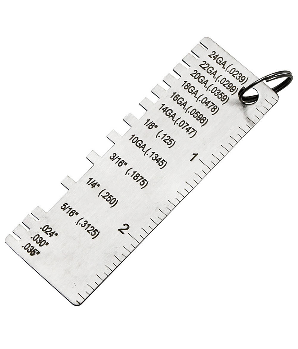 Измерительный инструмент для сварки нержавеющей стали. Измеритель толщины сварных швов. Линейка для контроля.