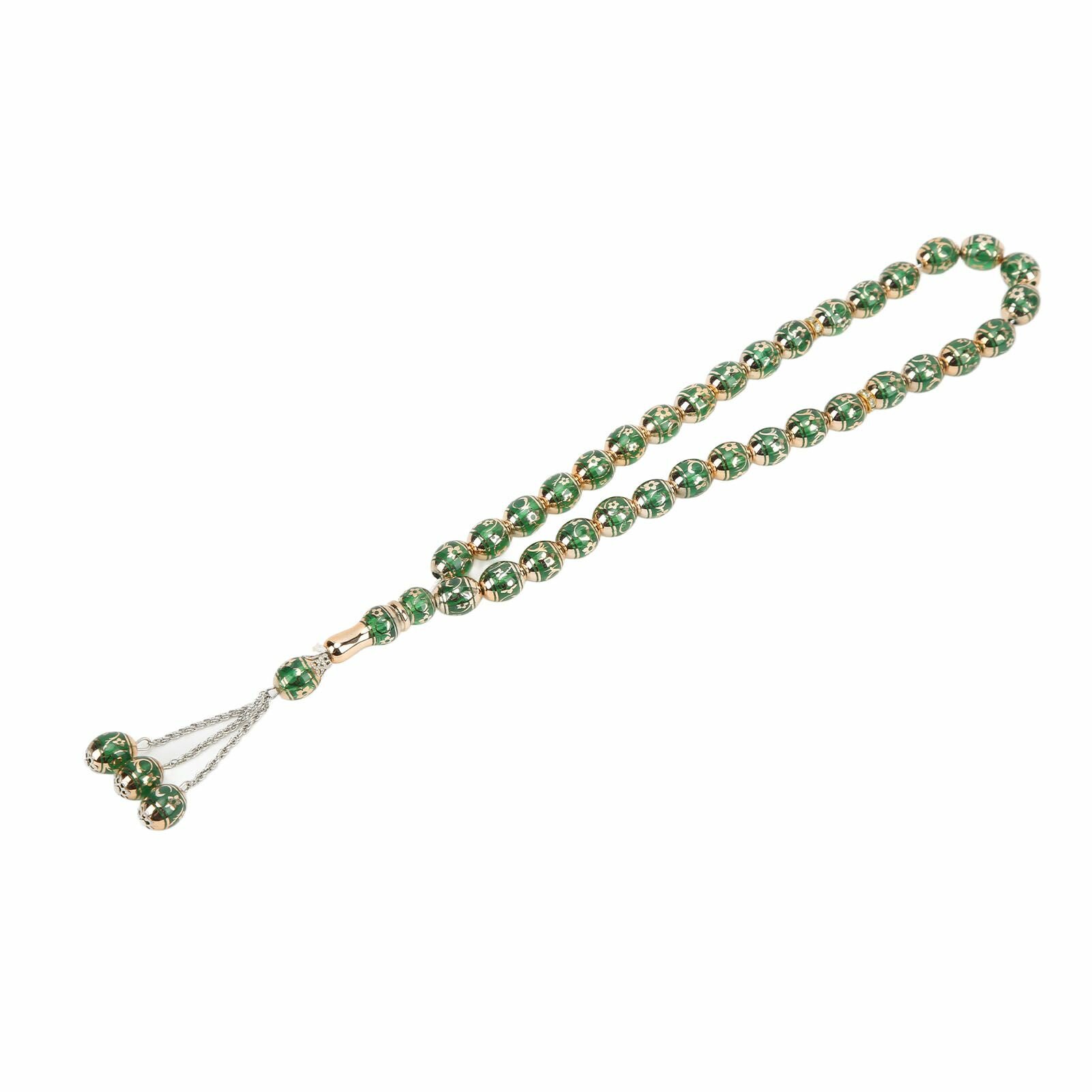 Молитвенные четки, многоцветные, изысканный внешний вид, оптическая мазерная гравировка, мусульманские четки, зеленый цвет