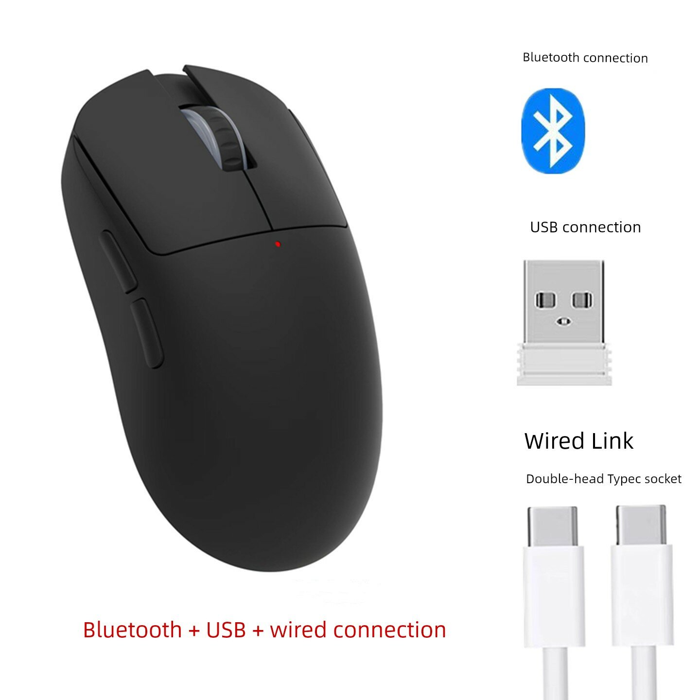 Интерфейс Type-C подходит для ноутбуков Apple MacBook, беспроводной Bluetooth-мышь Pro Silent M1234. [X7