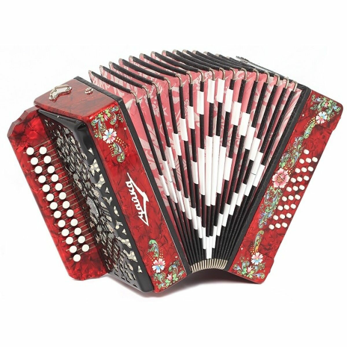 S6XL-A-RED Гармонь "Чайка 204" 25х25-II, красная, Шуйская гармонь