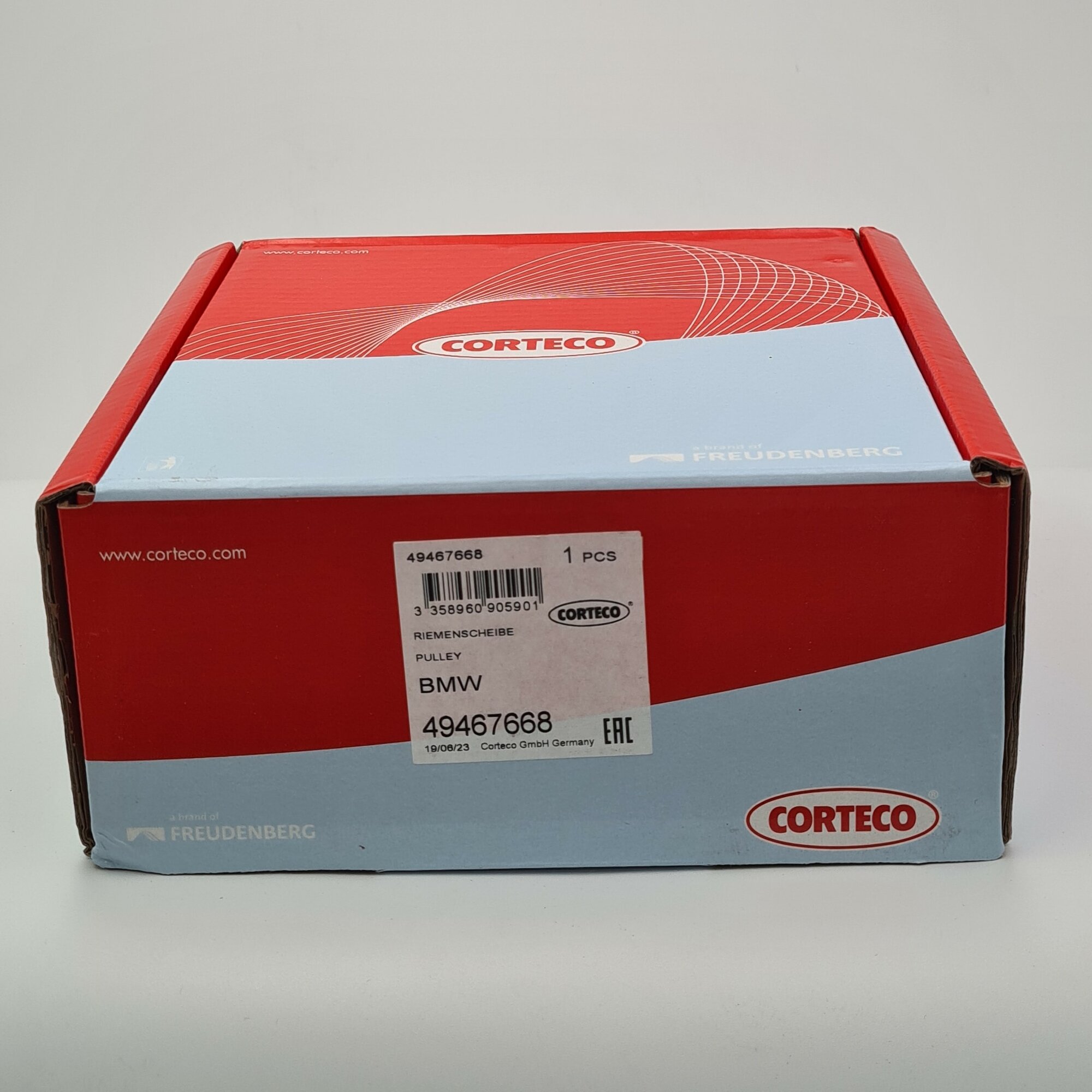 Шкив (демпфер) ременной коленчатого вала Corteco Corteco 49467668 для BMW