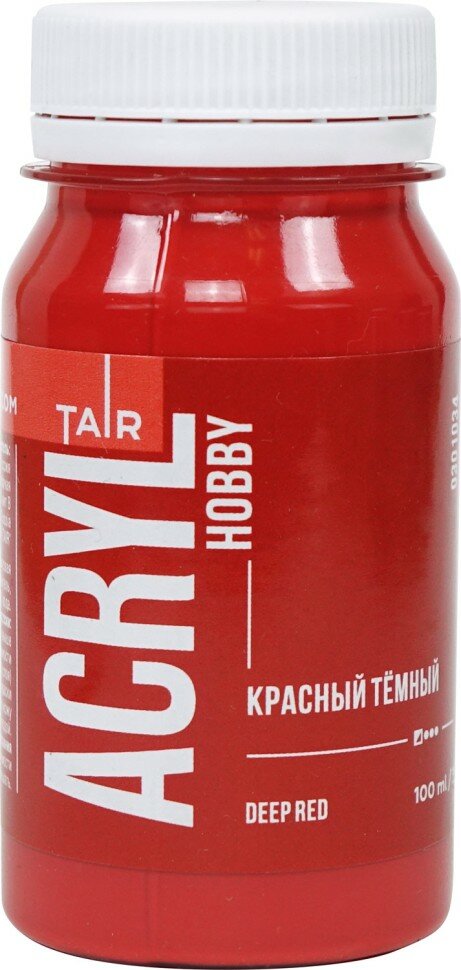 Акрил Красный темный Акрил-Хобби 100мл, артикул 301034