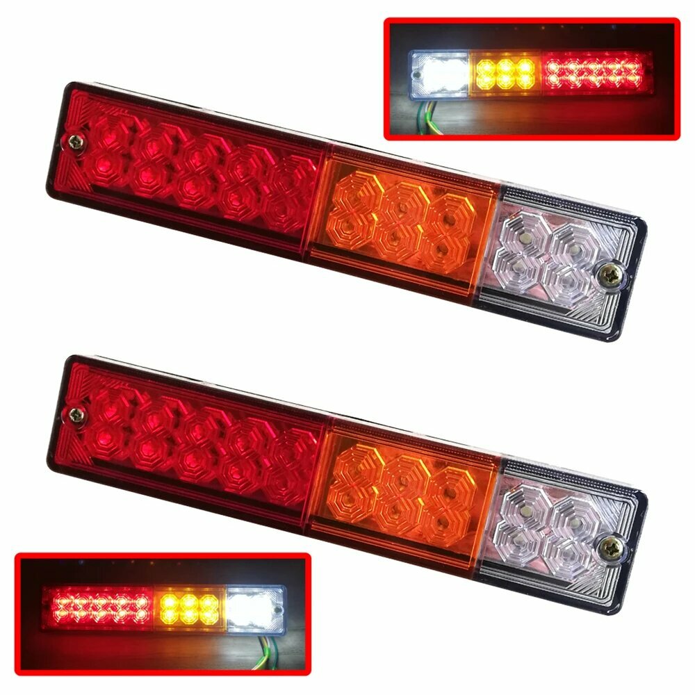 Задний фонарь для прицепа, 2 шт, задний фонарь для вилочного погрузчика, 12 В, 24 В, задний фонарь для трактора, Трехколесный Задний фонарь, аксессуары, запчасти