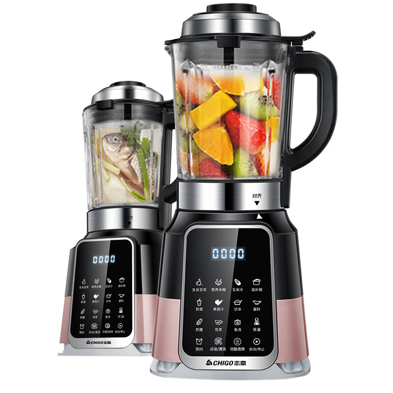 Блендеры CHIGO черные, мощность 600 Вт, 2 скорости, функция турбо, легкость в использовании и чистке