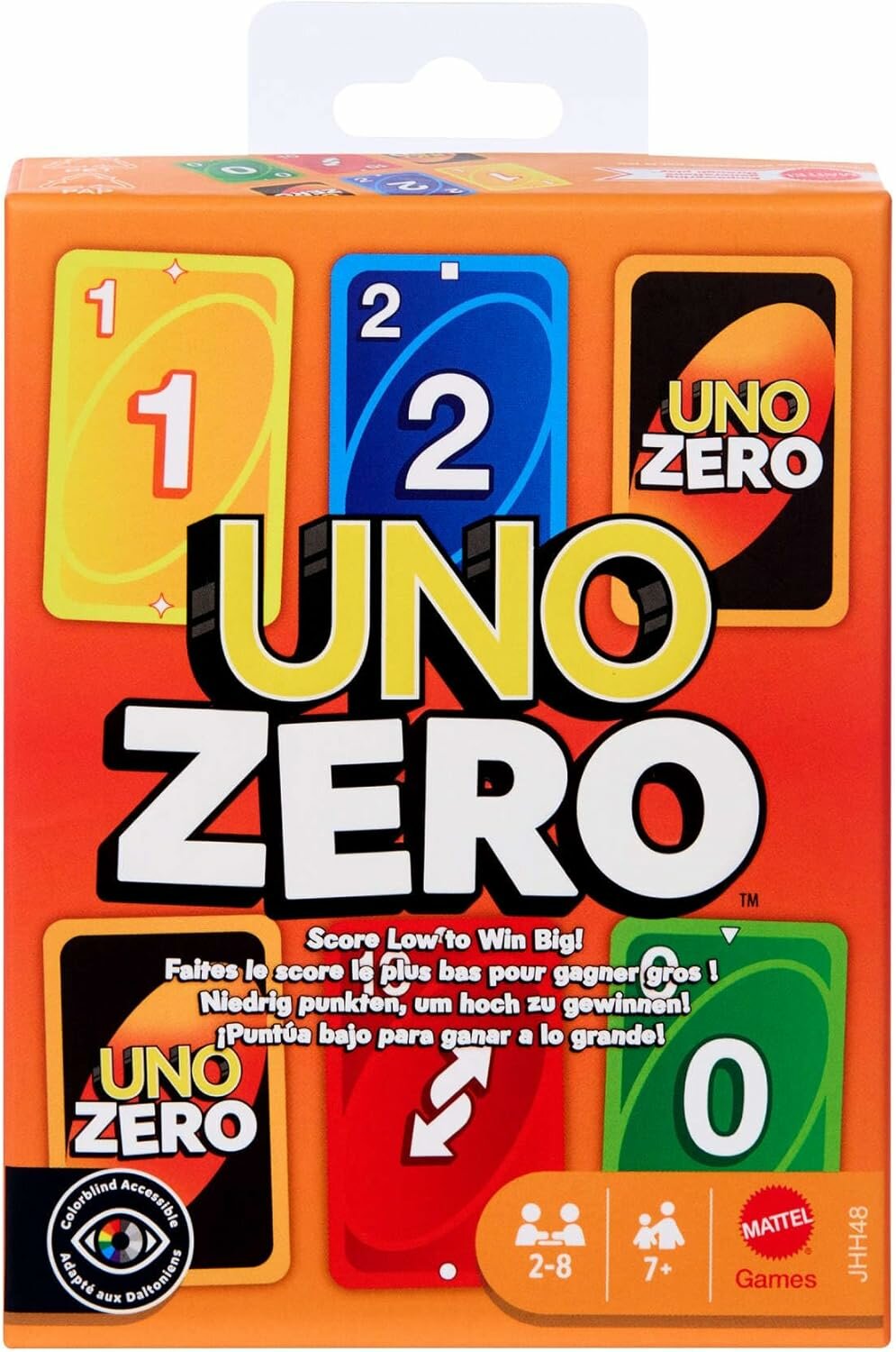 Настольная игра Mattel "Uno Zero", для 2 - 8 игроков, цвет JHH48