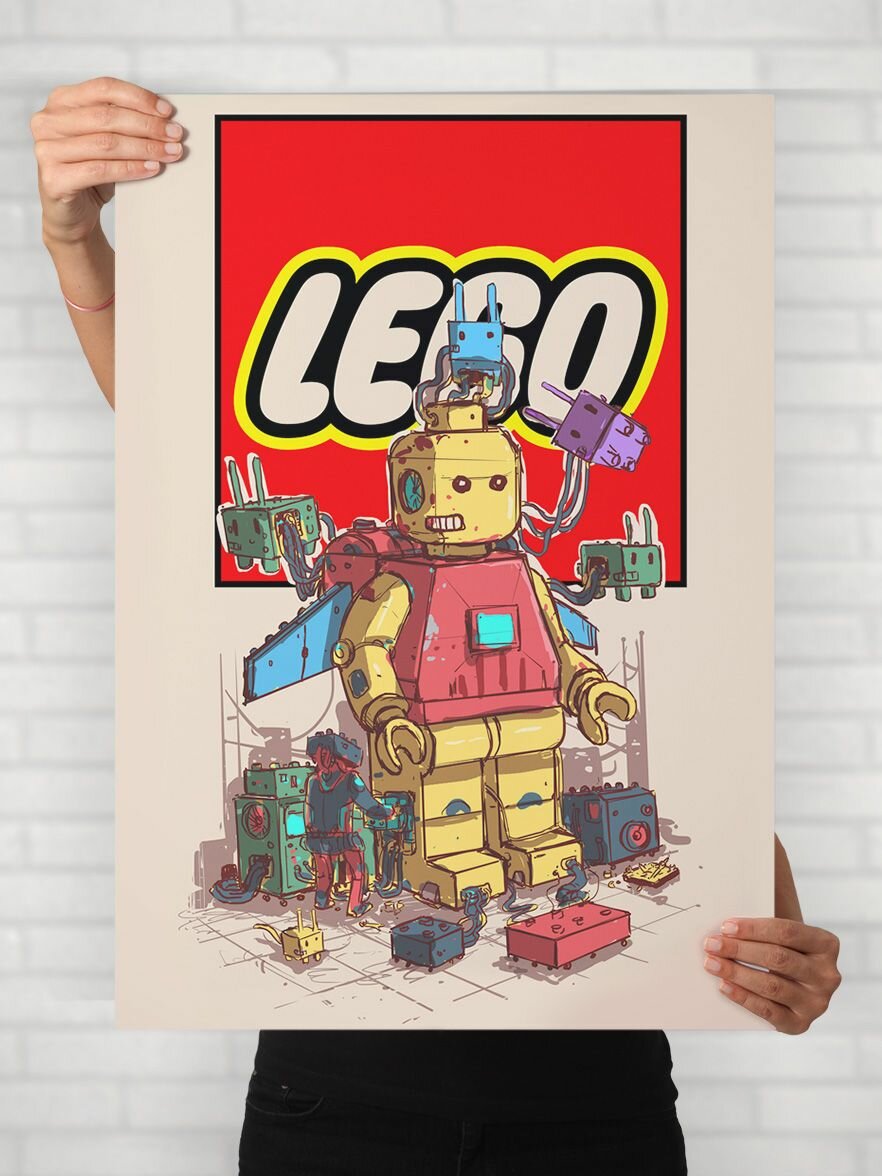 Плакат на стену для интерьера Бренды (лего - LEGO 1) - Постер по моде и одежде формата A2 (42x61 см)