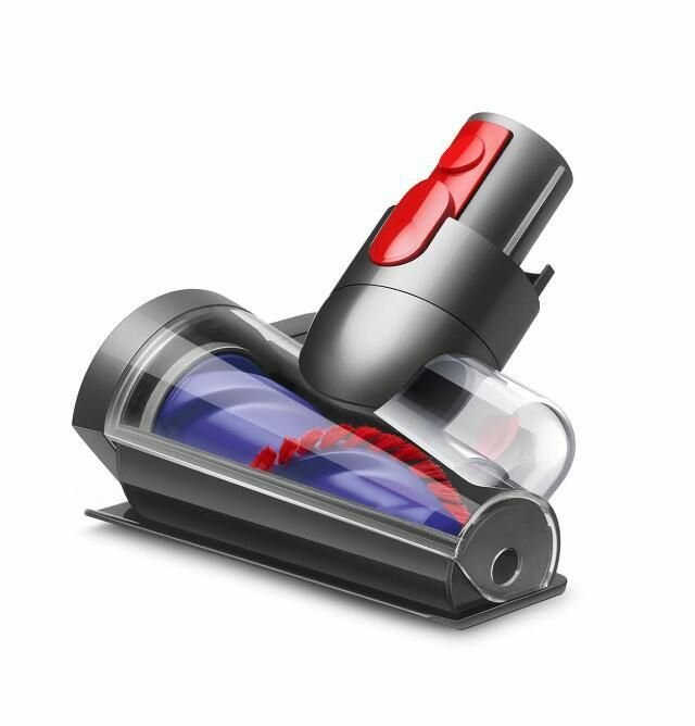 Мини щетка для мебели Anti Tangle Screw к пылесосам Dyson V10 V11 V15 с защитой от наматывания волос. Турбо насадка для уборки мягких поверхностей, тканей, шерсти животных.