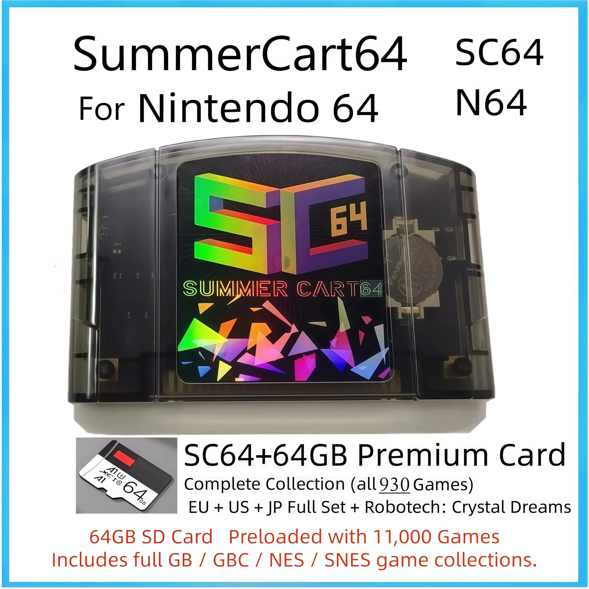 SC64 N64 Flashcart SummerCart64 64GB SC64 And 64GB