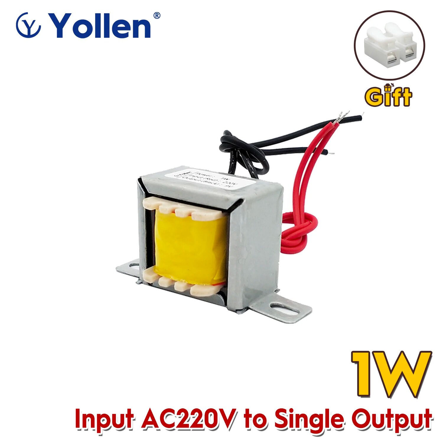 Трансформатор Yollen EI 8X1 1ВА 220В на 12/15/18/24/36/110В AC110V