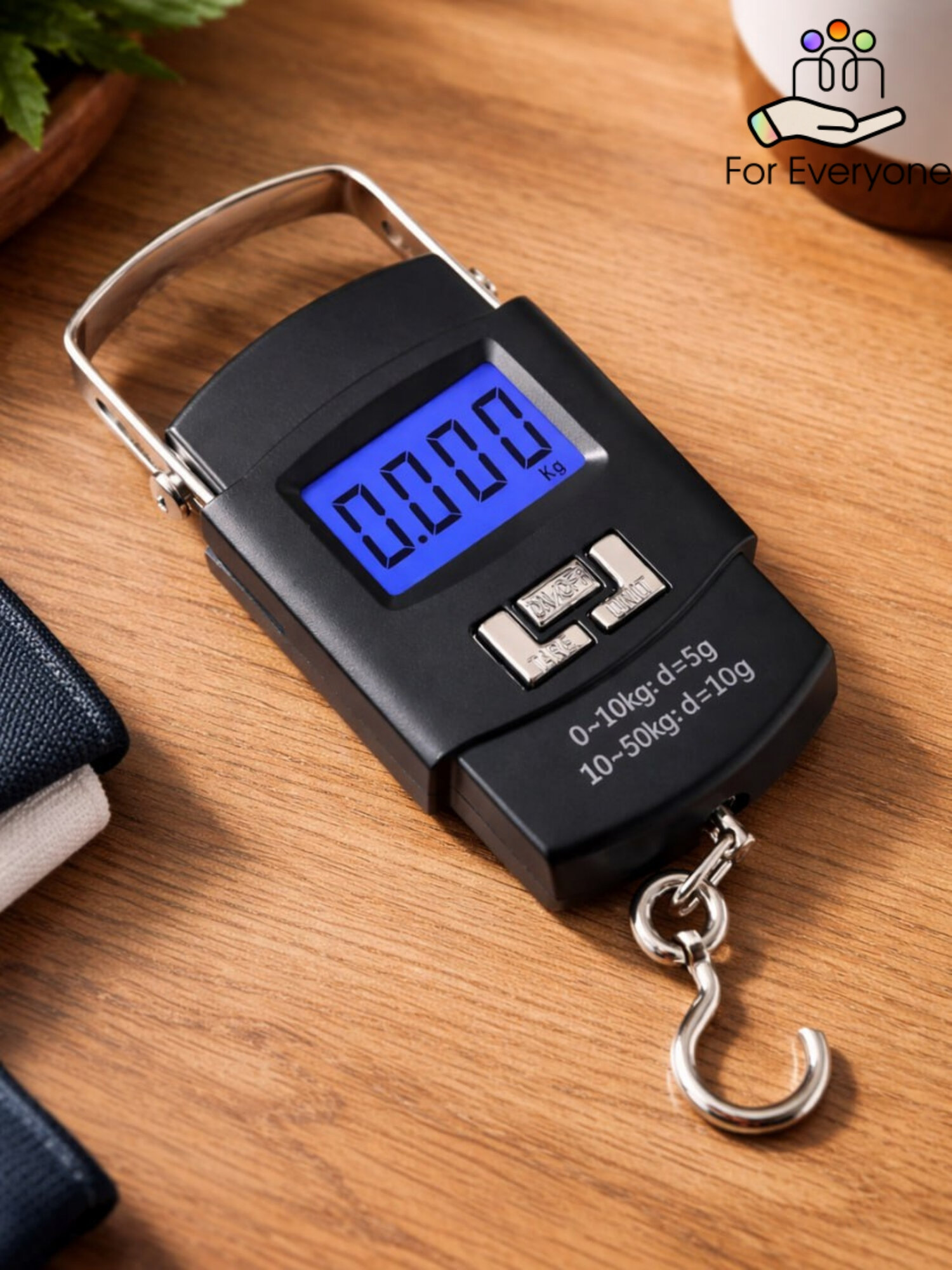 Электронные весы "Безмен" 5-50 кг, пластик, для кухни и рыбалки, черные