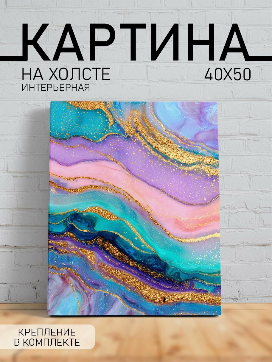 Картина на стену для интерьера на холсте с подрамником "Абстракция", 40х50 см