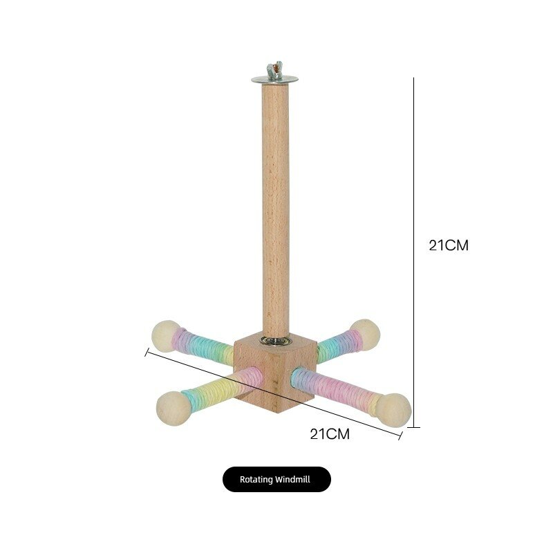 【Для крупных птиц】Вращающаяся подставка-игрушка для попугаев, с подшипником для неразлучников, прочная жевательная