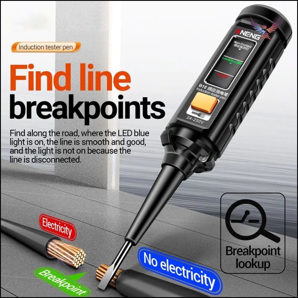 Мультиметр ANENG B15, с фонариком и функцией NCV, питание от ААА