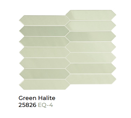 Плитка Equipe ARROW GREEN HALITE глянец ( в уп. 44 шт -0,5 м2)