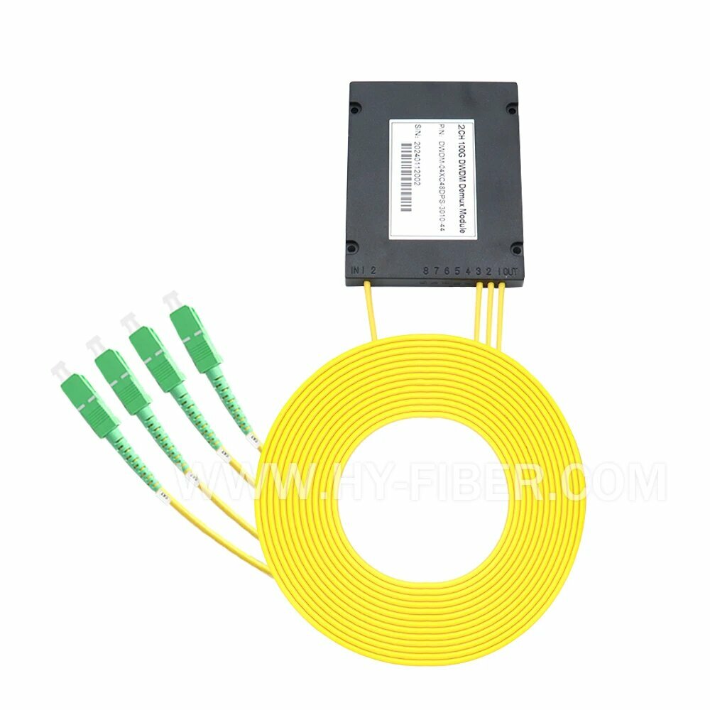 Мультиплексор с одиночной длиной волны и разъемом SC/APC, DWDM Mux, Demux, 8 каналов, 100G