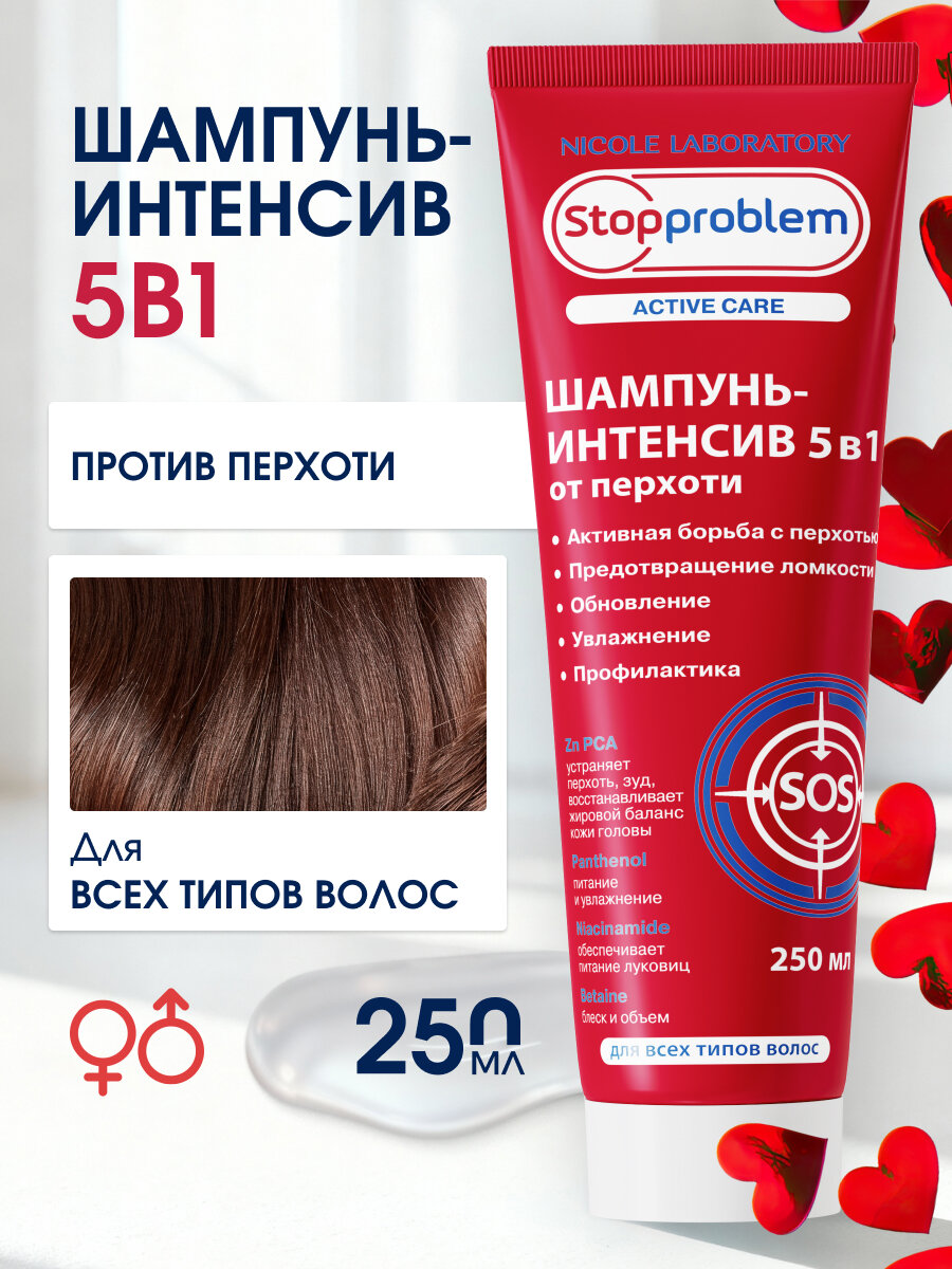 Шампунь от перхоти 5в1 Stopproblem Active Care, 250 мл