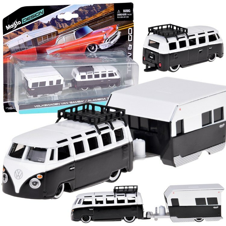 Игрушечный транспорт Maisto- Металлический прицеп VOLKSWAGEN VAN SAMBA, 1:64 - ZA5959
