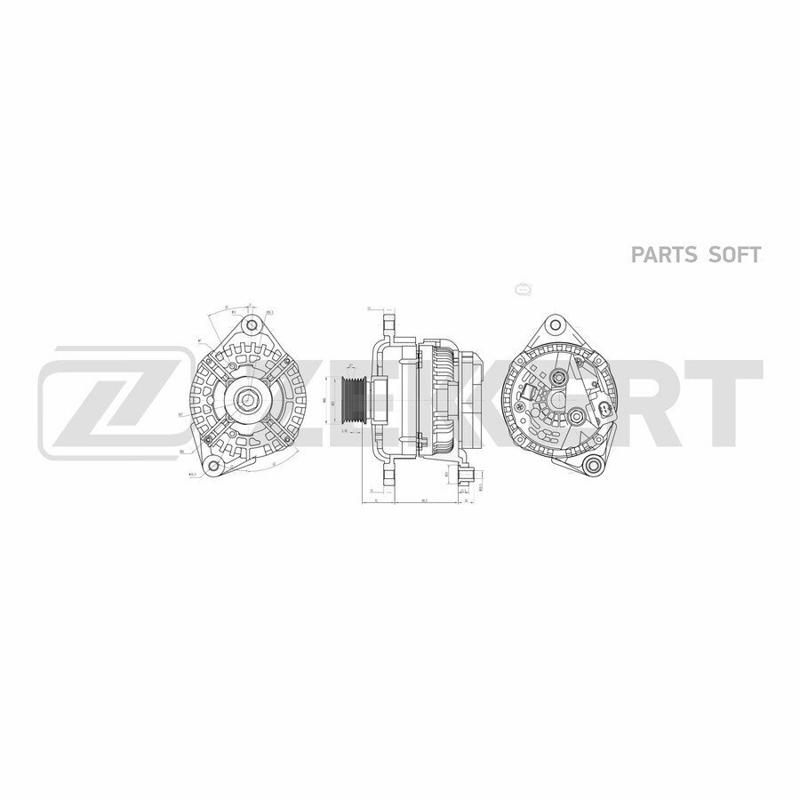 Генератор UAZ Patriot 04- Fiat Ducato (244_ 250_ 290_) 02- Iveco Daily III-V 97- от официального дистрибьютора, ZEKKERT, артикул GE1034