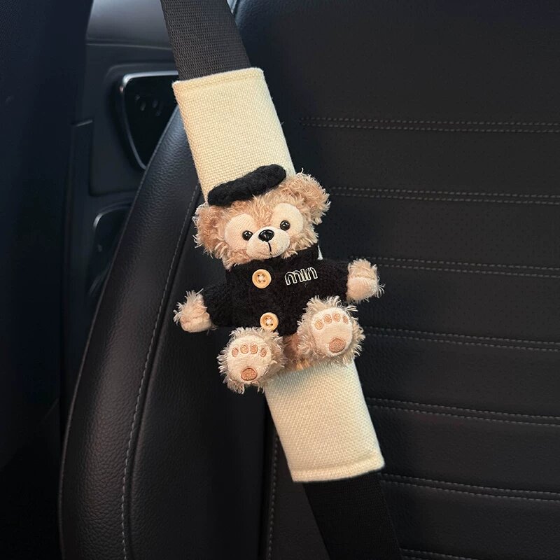 Накладка на ремень безопасности Gentleman Duffy, белая, антискользящее декоративное покрытие для автомобилей