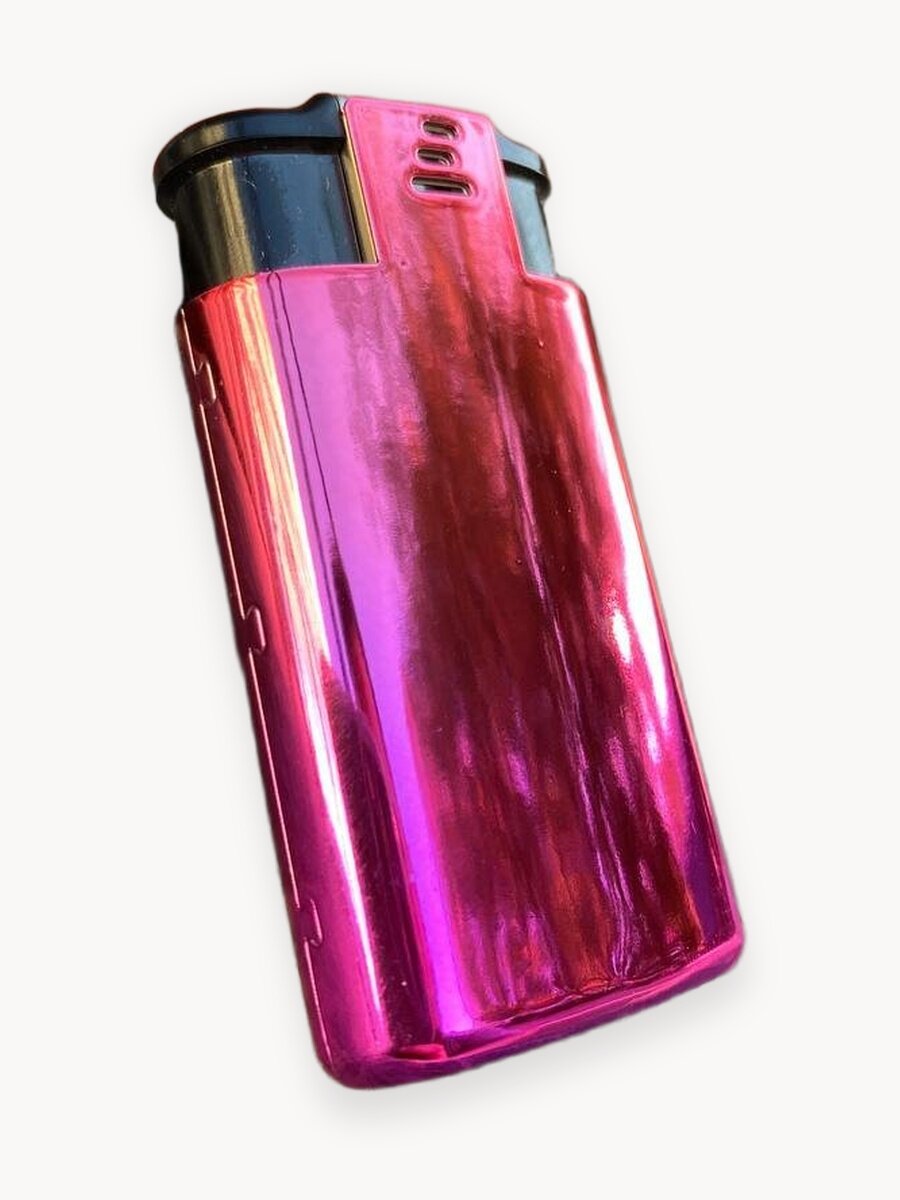 Зажигалка гибридного типа Розовый восход , серия градиент (турбо пламя и обычное), без газа