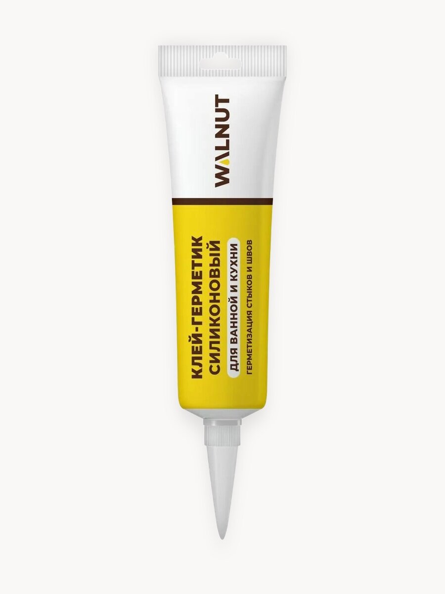 Герметик WALNUT "Для ванной и кухни", силиконовый, влагостойкий, 115мл