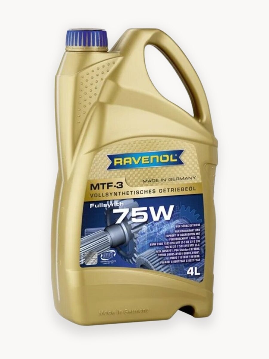Масло трансмиссионное RAVENOL MTF-3 75W new 4 л, артикул 1221104-004-01-999