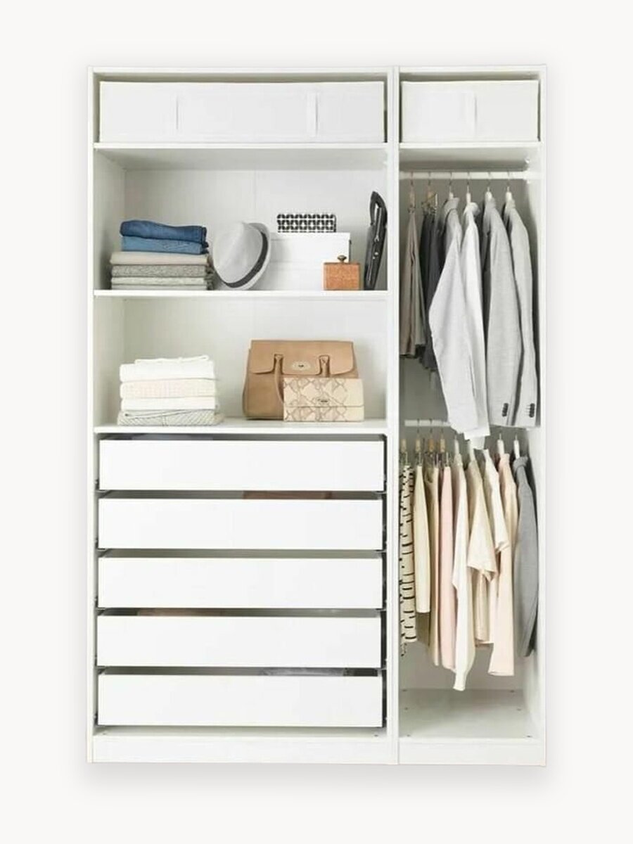 Гардеробная система хранения без дверей пакс (PAX IKEA) 150х58х236 см, комбинация 32