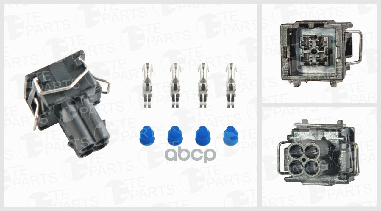 Разъём 4х контактный 2Х2, К-тация: 4-pin, 4 уплотнения VAG TE PARTS арт. 7810140