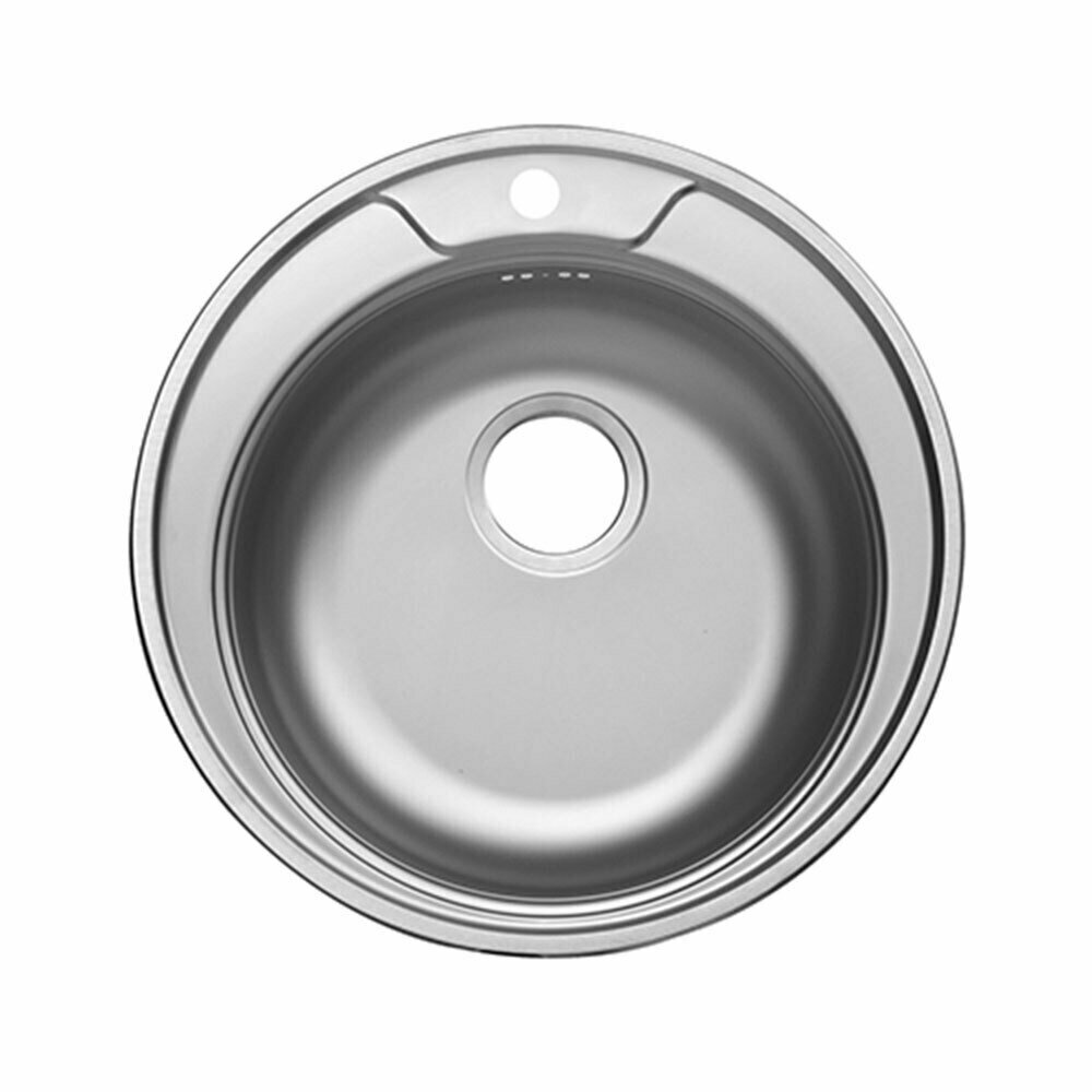 Мойка для кухни Ukinox Nord d50х16 см врезная сталь (Nr D500 (0,6) G)