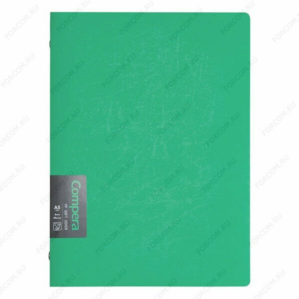 Тетрадь Comix Compera Original, А5, 20 колец, линейка, 50 листов, обложка зеленая (COMIX C7005 GN)