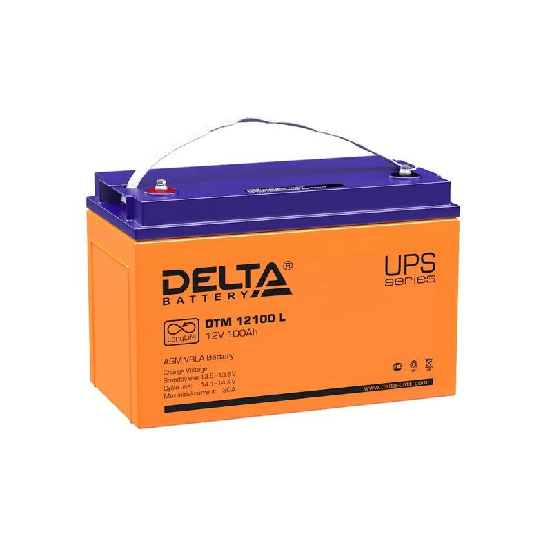 Аккумулятор UPS 12В 100А. ч DTM 12100 L Delta 4614010640002