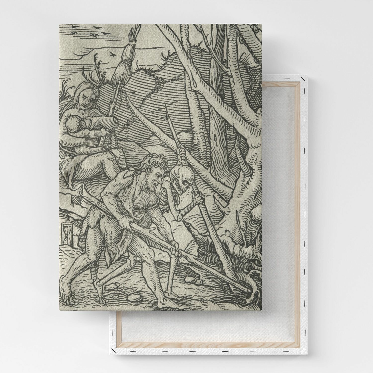 Картина на холсте, репродукция / Ганс Гольбейн - The Dance of Death Adam Tilling / Размер 60 x 80 см