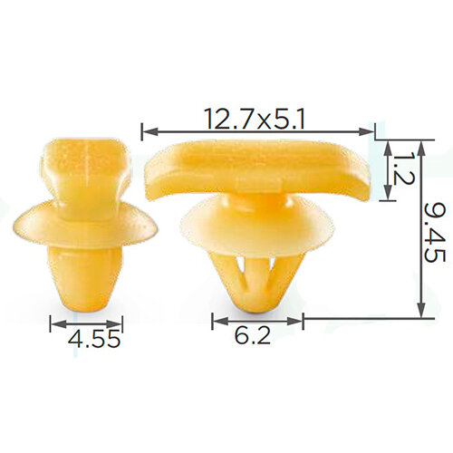 Клипса уплотнителя двери/капота/багажника (OEM: 1Z0837732A) 774795