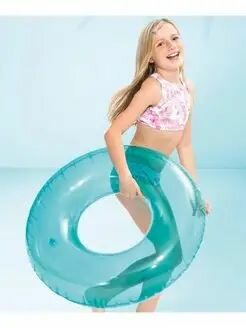 Детский надувной круг для плавания Lively 76 см, Intex 59260. Новинка 2024 Прозрачный.