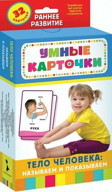 Развивающие карточки Тело человека: называем и показываем