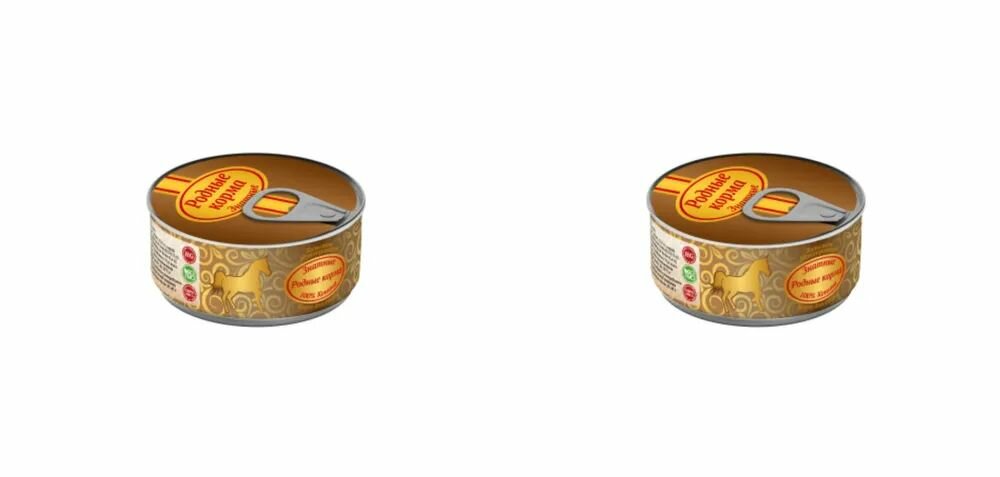 Родные корма знатные консервы конина для собак, 340 г,2шт