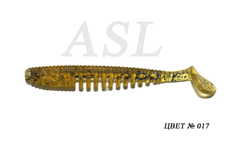 Силиконовая приманка ASL "Аваруна" цвет №017, L-7,5см (3"), 6шт/уп