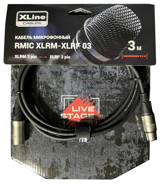 Xline Cables RMIC XLRM-XLRF 03 (Кабель микрофонный XLR 3 pin male - XLR 3 pin female длина 3м)