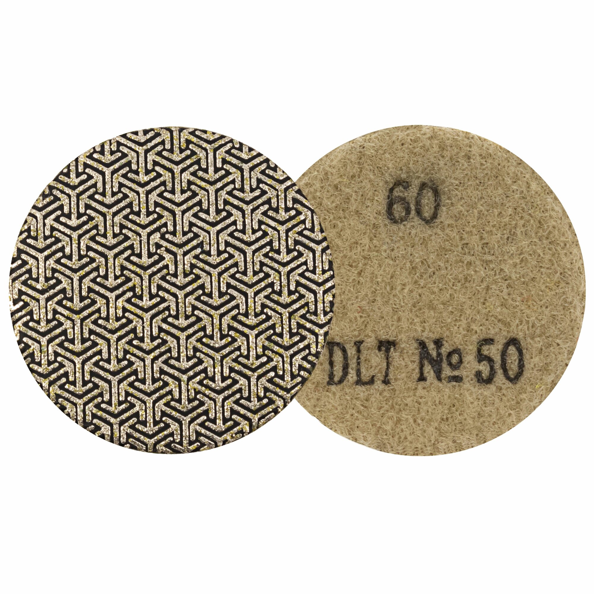 Алмазный гибкий шлифовальный круг для гравёра DLT №50, #60, 50мм, арт.2126