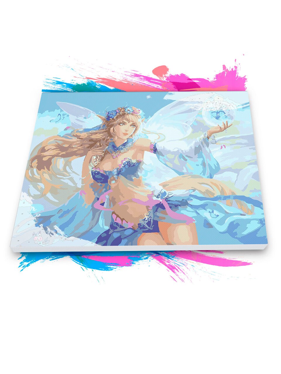 Картина по номерам на холсте Фея с бабочками, 40 х 50 см