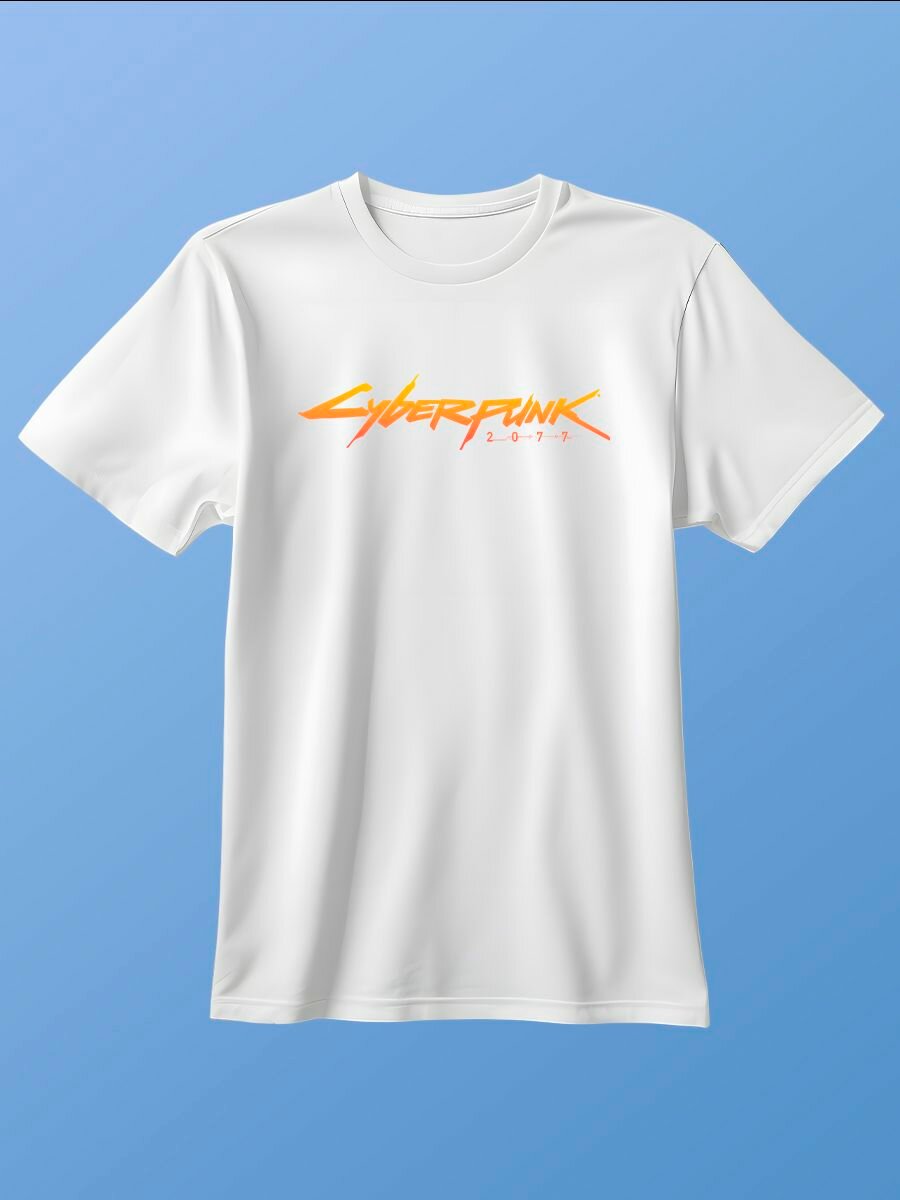 Футболка с надписью киберпанк cyberpunk