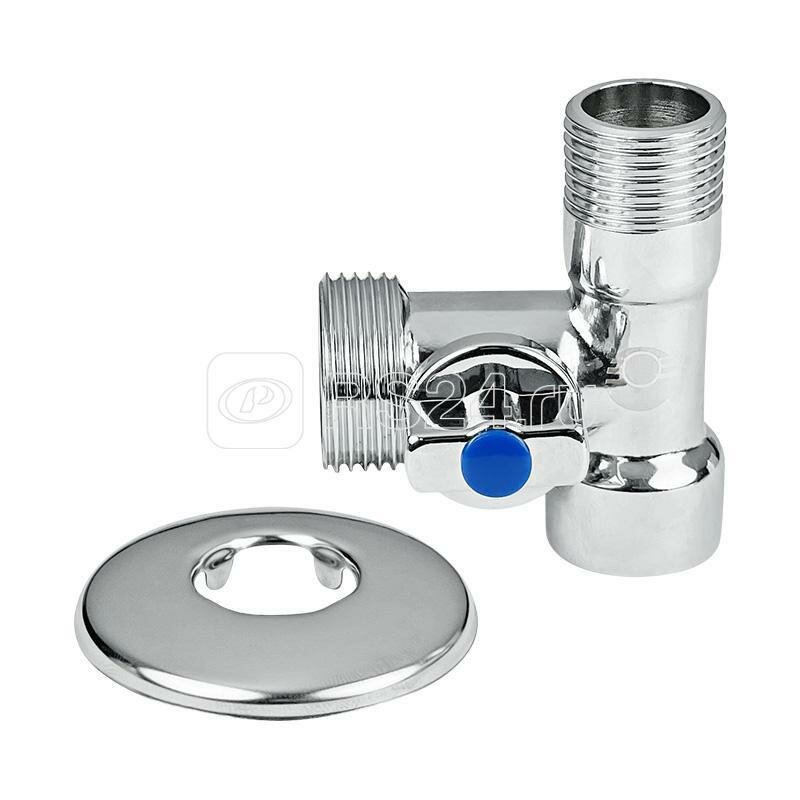 Кран шаровой для подключения с/т приборов 1/2дюймх3/4дюймх1/2дюйм левый (100/1) К VALFEX VF.256. N.05